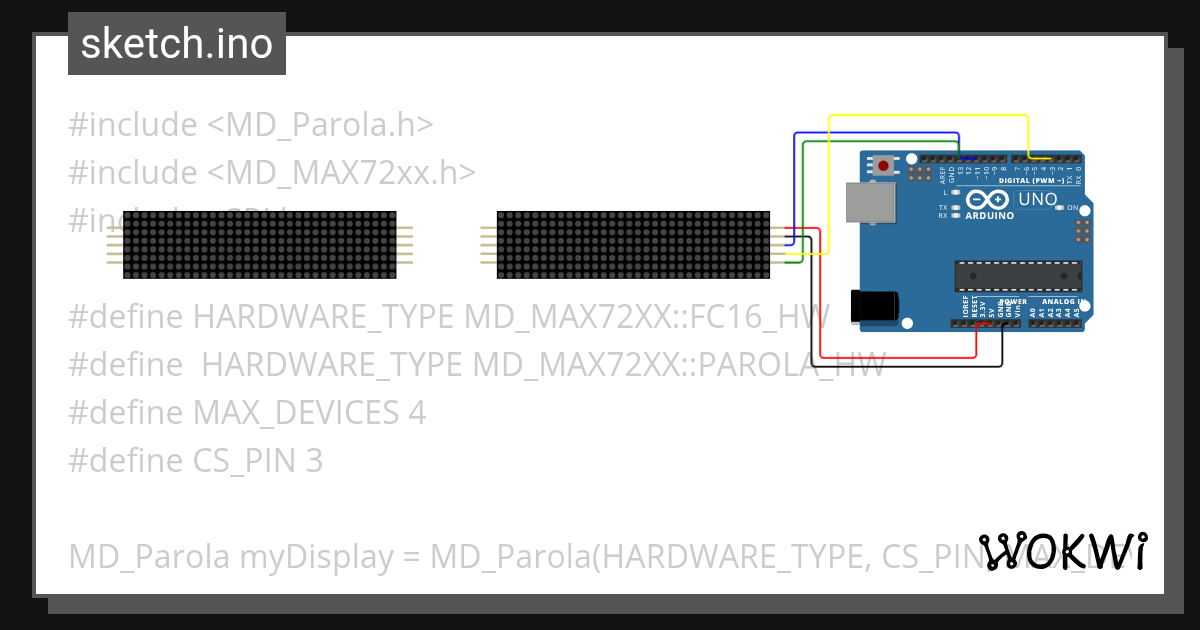 DotMatrix - Wokwi ESP32, STM32, Arduino Simulator