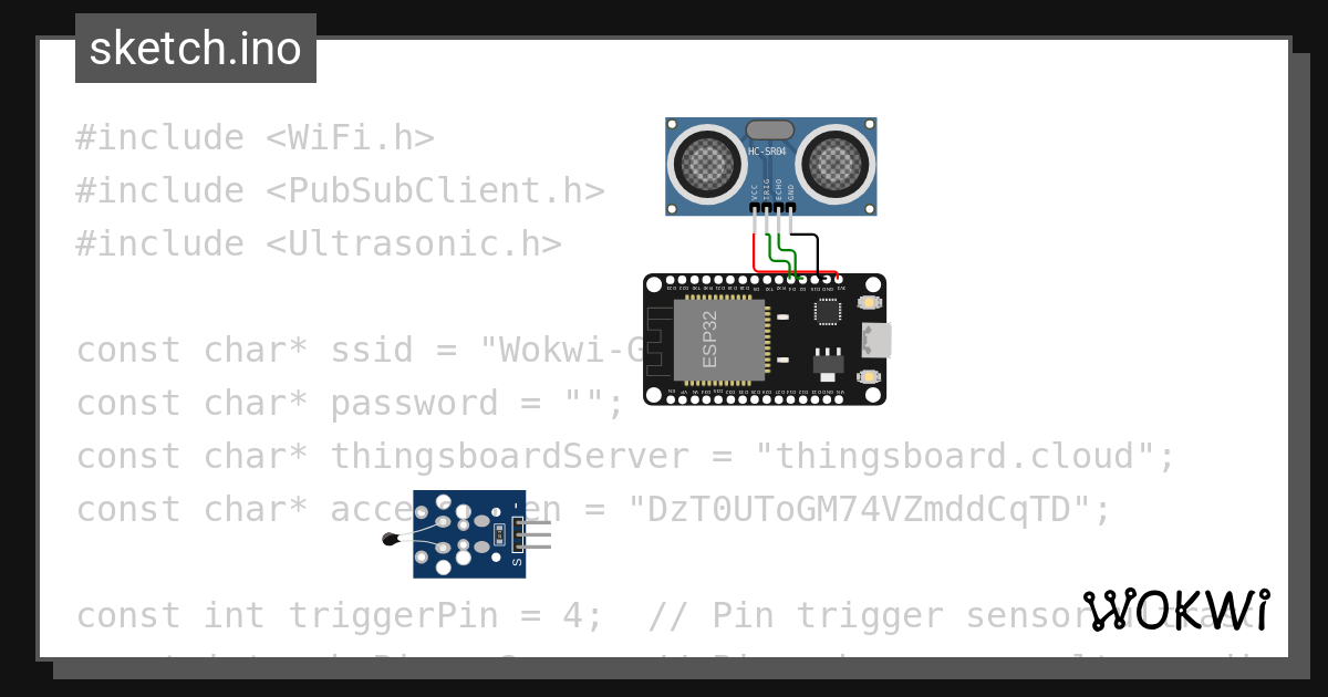 Ultrasonic With Thingsboard Mwehehe Wokwi Esp32 Stm32 Arduino Simulator 1814