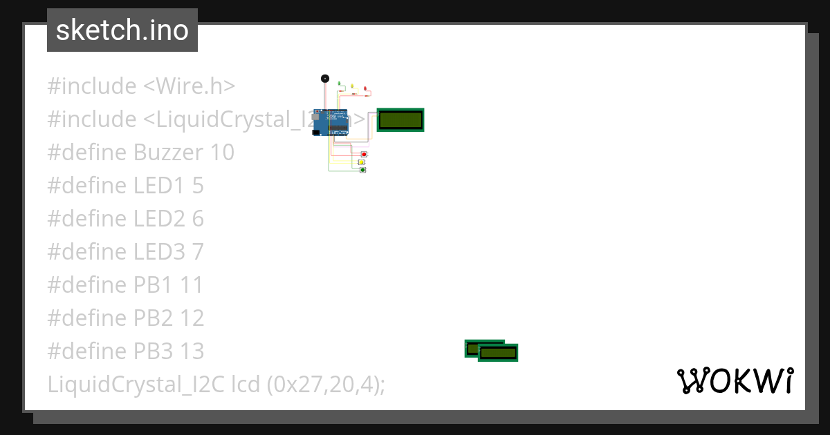 Led pb lcd Copy (3) - Wokwi ESP32, STM32, Arduino Simulator