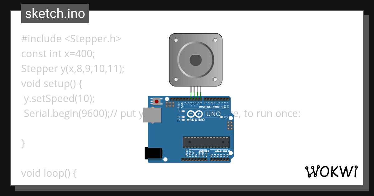Stepper Wokwi Esp32 Stm32 Arduino Simulator 