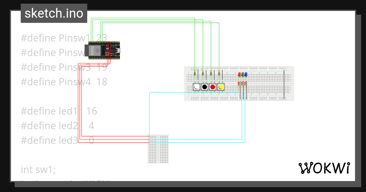 สวิท Led Wokwi Esp32 Stm32 Arduino Simulator 3181