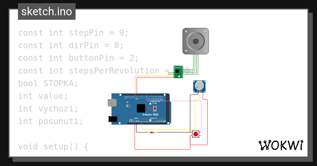 Stepper Potencio Endswitch 1 Motor Working Wokwi Esp32 Stm32 Arduino Simulator