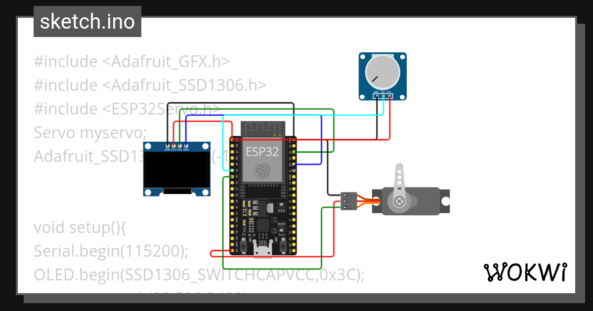 ปรับองศาจอ Wokwi Esp32 Stm32 Arduino Simulator 8110