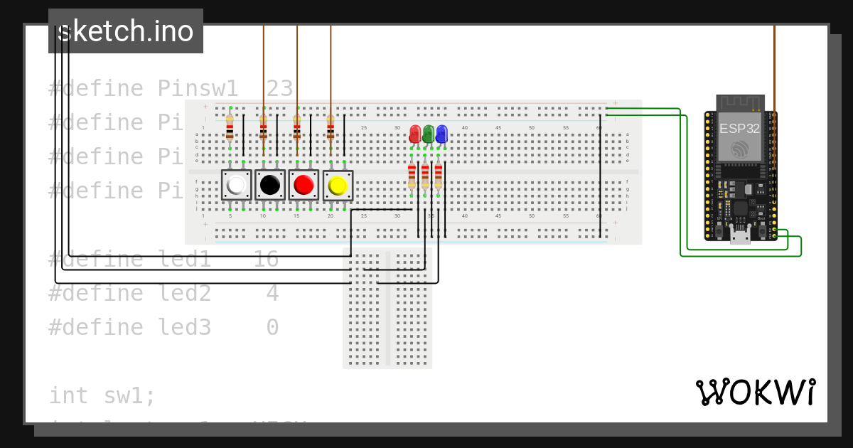 Switch Led Wokwi Esp32 Stm32 Arduino Simulator 8922