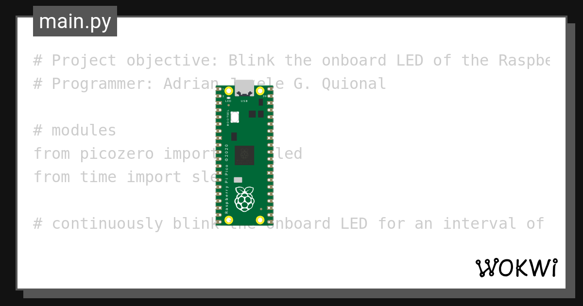 Raspberry Pi Pico Blink Picozero Copy Wokwi Esp32 Stm32 Arduino 2952