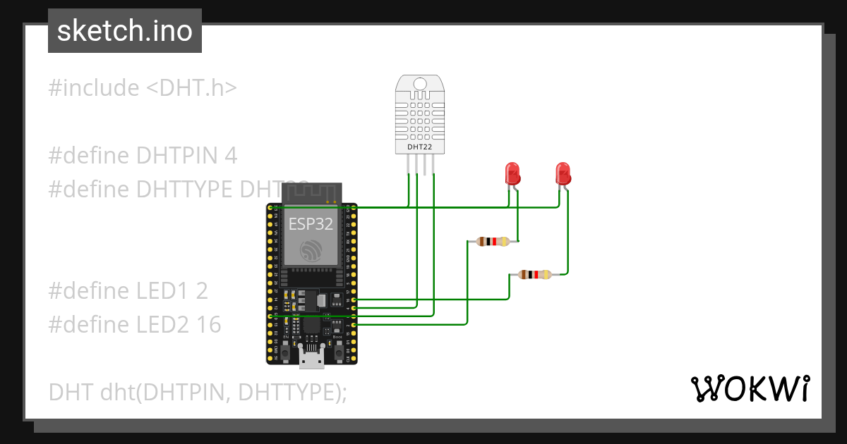 Sensor Suhu Wokwi Esp32 Stm32 Arduino Simulator