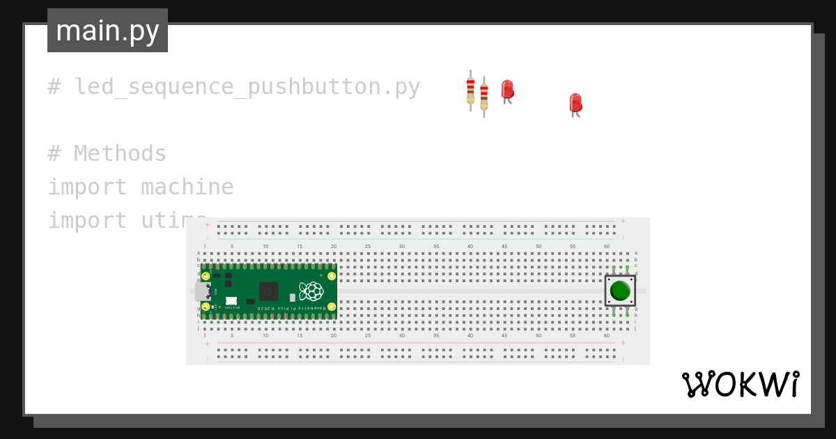 Led Sequence Pushbutton 2 Wokwi Esp32 Stm32 Arduino Simulator 5265