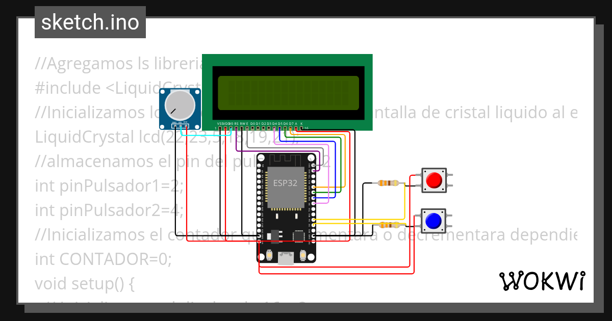Lcdpulsadores Wokwi Esp32 Stm32 Arduino Simulator 6280