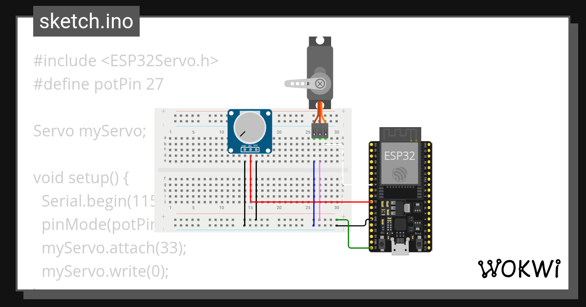 Servo - Wokwi ESP32, STM32, Arduino Simulator