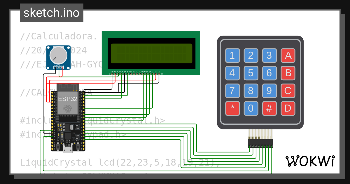Calculadora Wokwi Esp32 Stm32 Arduino Simulator
