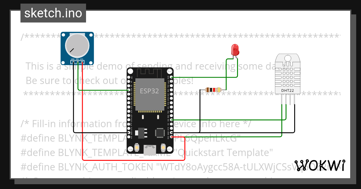 ESP32 BLYNK Arduino - Wokwi ESP32, STM32, Arduino Simulator