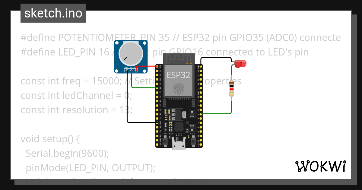 Brightness Led Control With Potentio Meter Wokwi Esp32 Stm32 2458