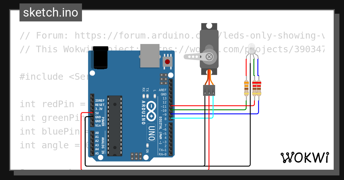 Leds Only Showing Values Max Power Wokwi Esp32 Stm32 Arduino Simulator