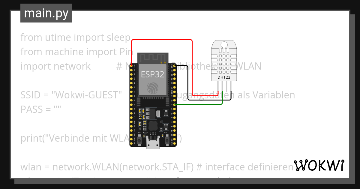 DHT Publisher 21.2. - Wokwi ESP32, STM32, Arduino Simulator