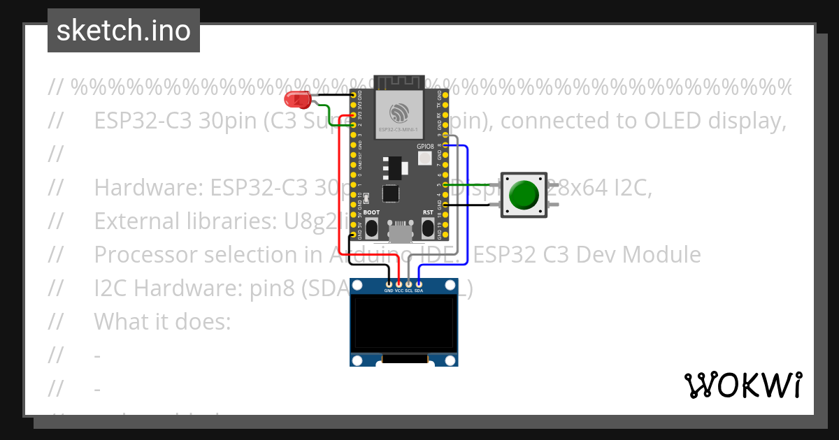 ESP32C3_30pin_OLED_I2C_Menu - Wokwi ESP32, STM32, Arduino Simulator
