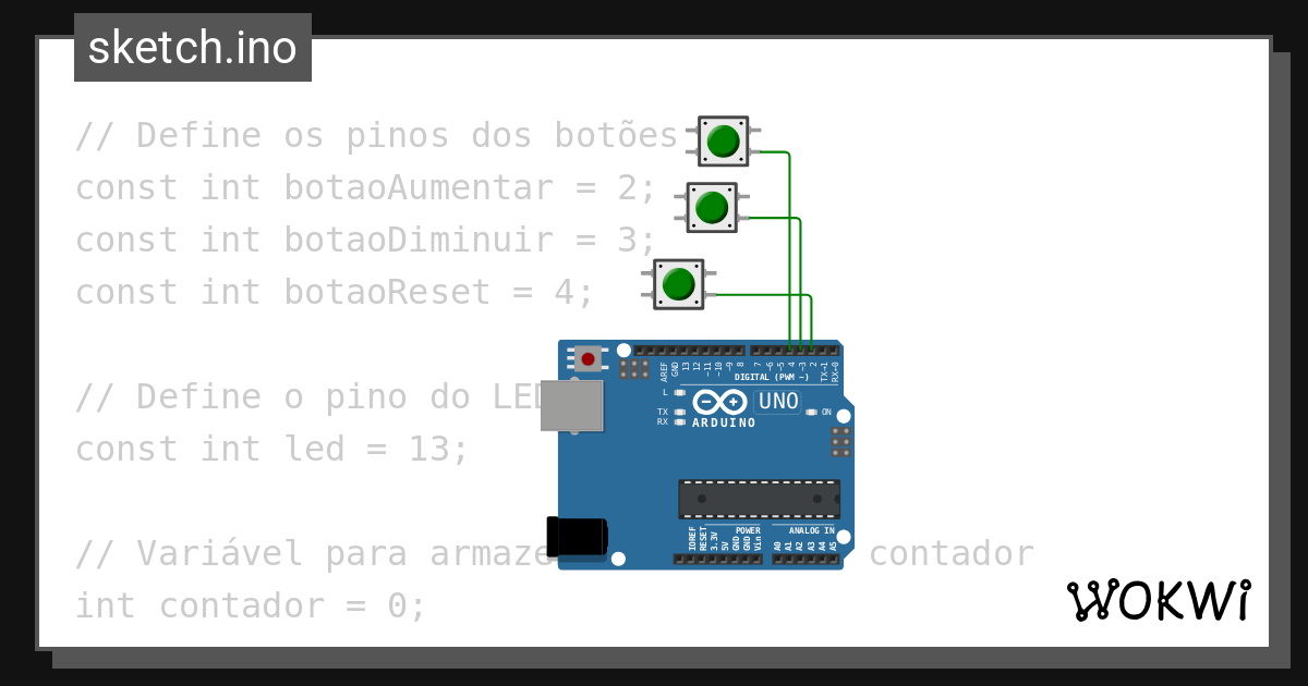 Contador Wokwi Esp32 Stm32 Arduino Simulator