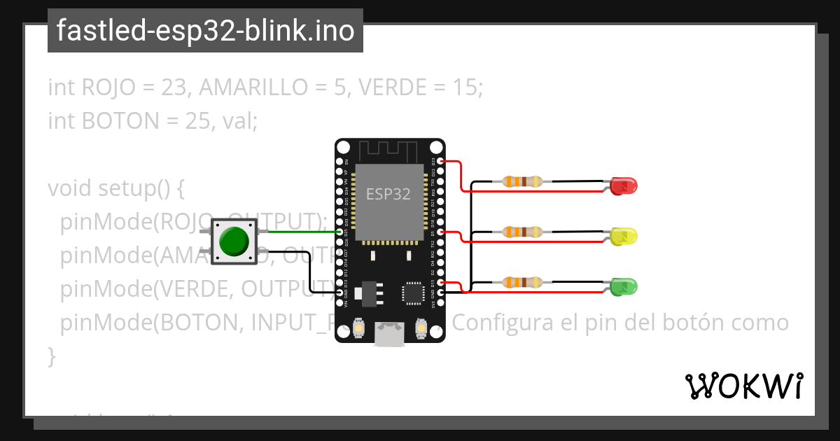 SEMÁFORO - Wokwi ESP32, STM32, Arduino Simulator