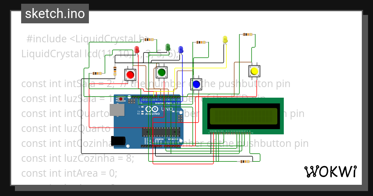 Arduino - Projeto Thamara - Wokwi ESP32, STM32, Arduino Simulator