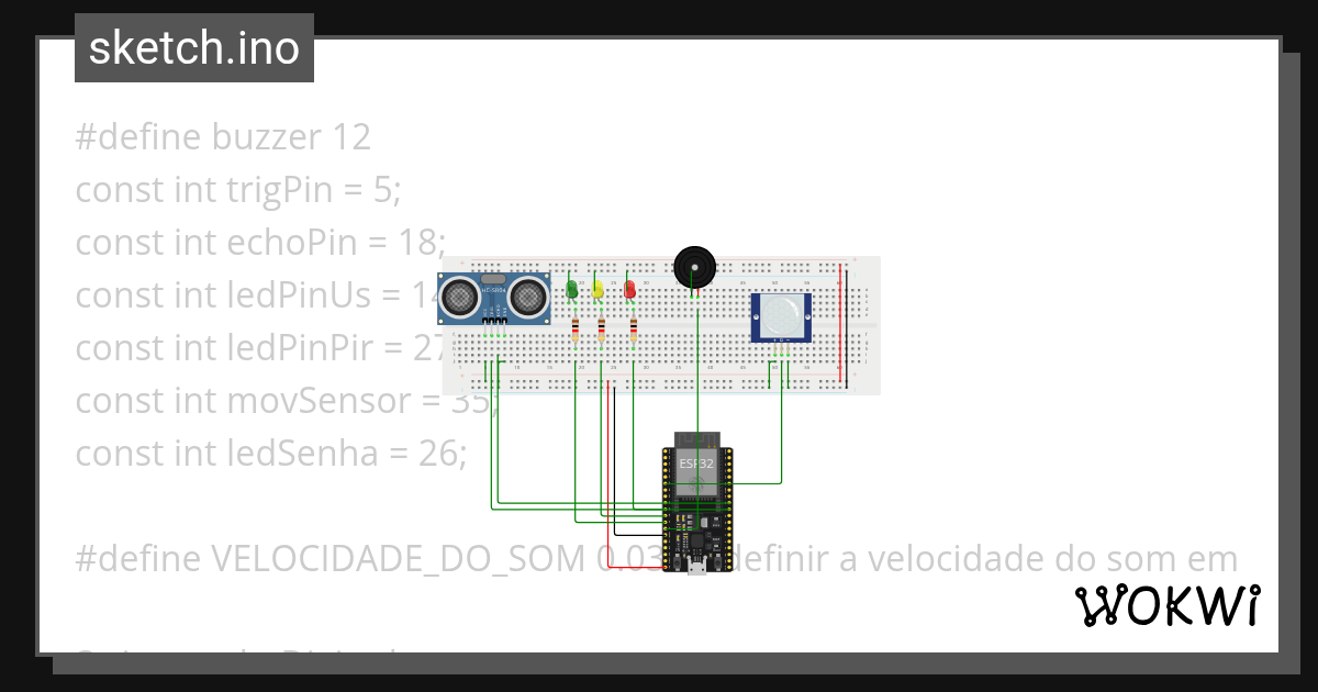 Wenndel Ultra Sonico 40 Wokwi Esp32 Stm32 Arduino Simulator 