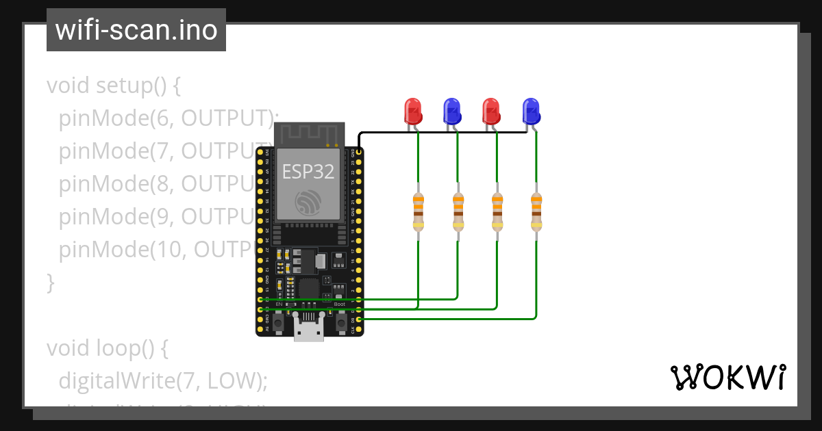 Lampu Kedip DIRGA - Wokwi ESP32, STM32, Arduino Simulator