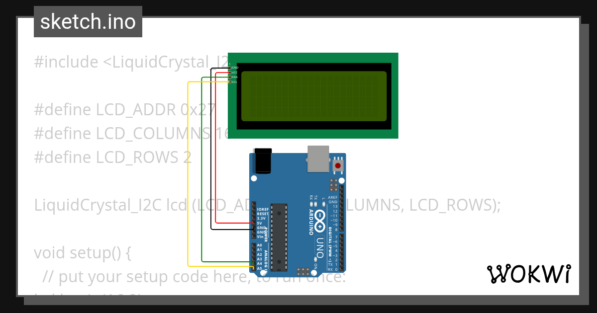 LCD display#6 - Wokwi ESP32, STM32, Arduino Simulator