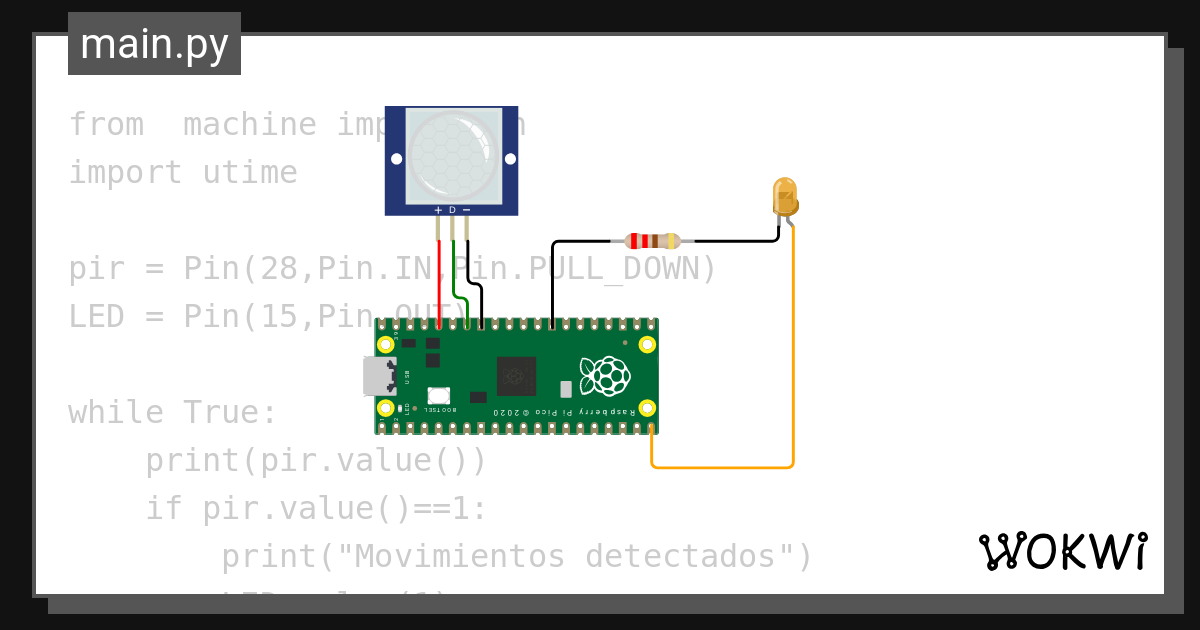 Sensor De Movimiento Wokwi Esp32 Stm32 Arduino Simulator
