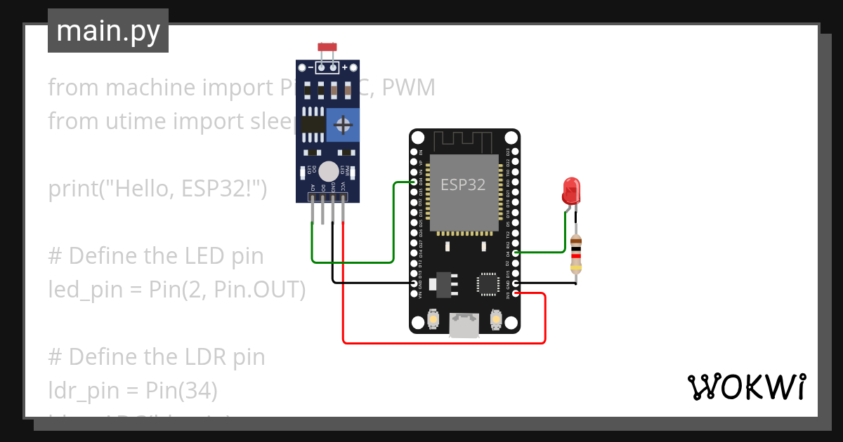 Ldr And Led Wokwi Esp32 Stm32 Arduino Simulator 9793