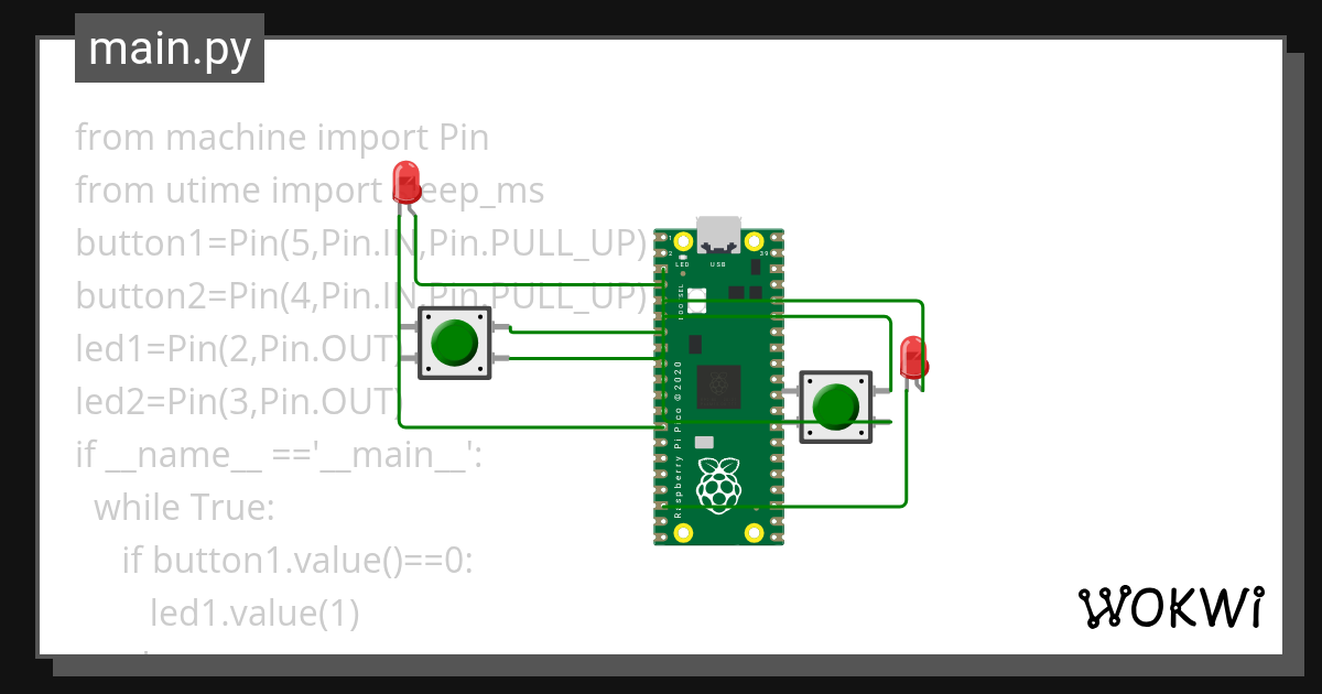 Led By Using Switch Wokwi Esp32 Stm32 Arduino Simulator 2154