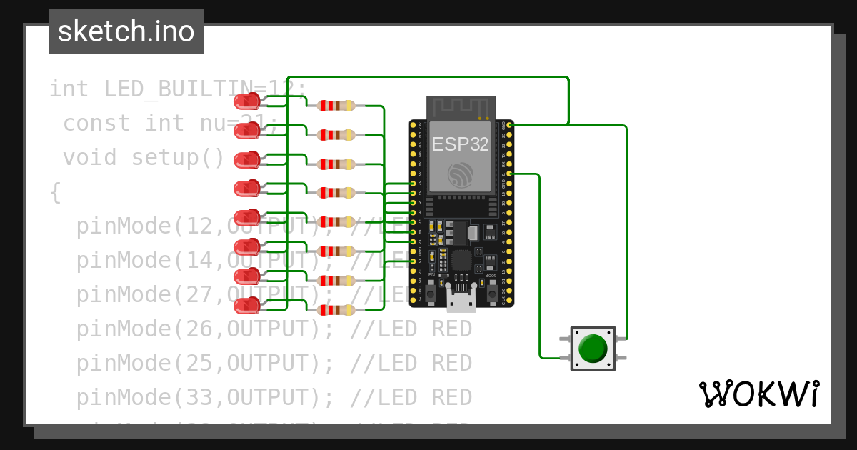 แลป1 Wokwi Esp32 Stm32 Arduino Simulator 