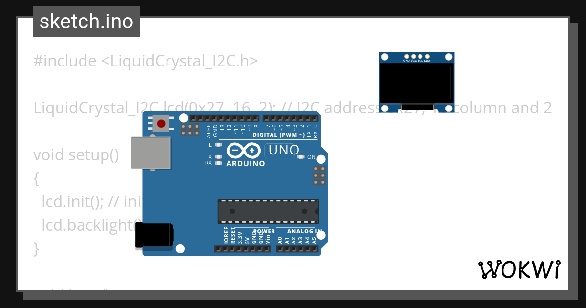 Displej 16x2 Wokwi Esp32 Stm32 Arduino Simulator 0352
