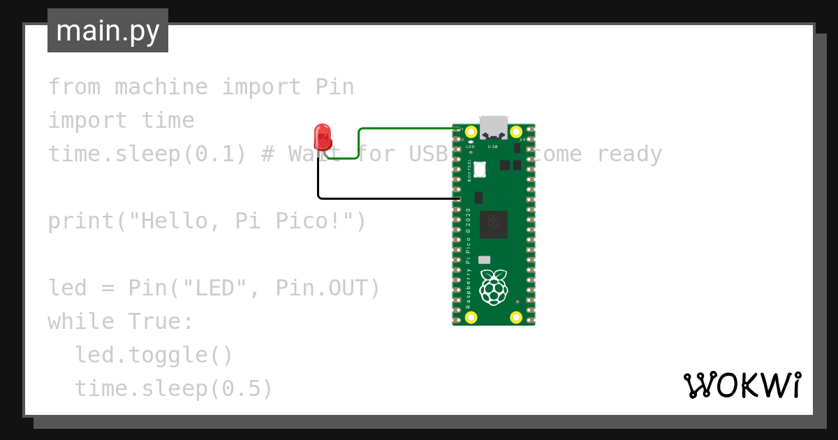 Blink With Micropython Copy Wokwi Esp32 Stm32 Arduino Simulator 1986