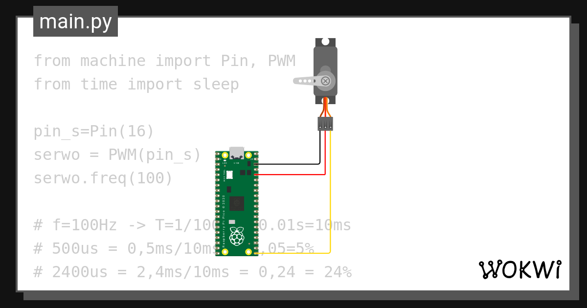 Serwo Wokwi Esp32 Stm32 Arduino Simulator