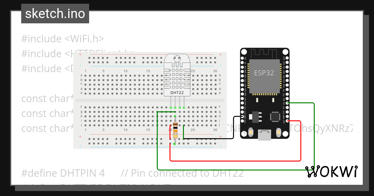 ESP32+DHT22 Line Notify Copy - Wokwi ESP32, STM32, Arduino Simulator