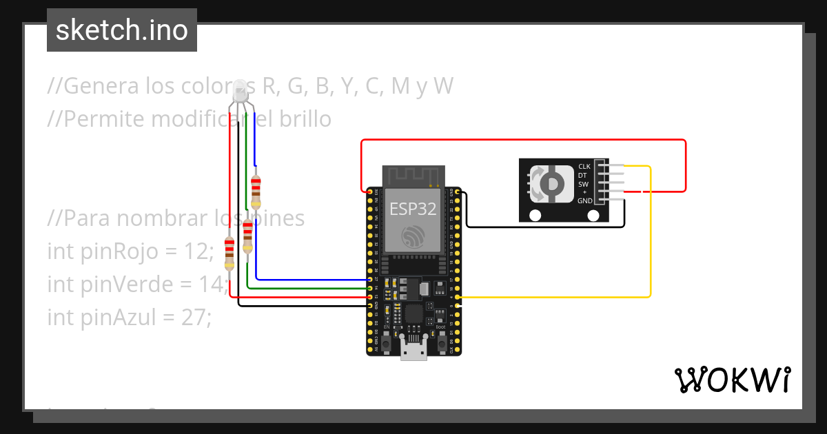 ENCODER ESP32 - Wokwi ESP32, STM32, Arduino Simulator