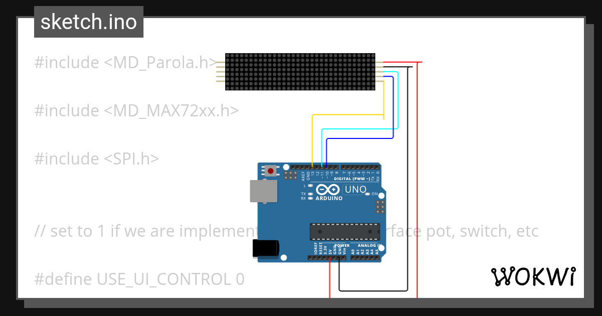 Projek Kholis dan ria (LED matriks 4 segmen) - Wokwi ESP32, STM32, Arduino Simulator