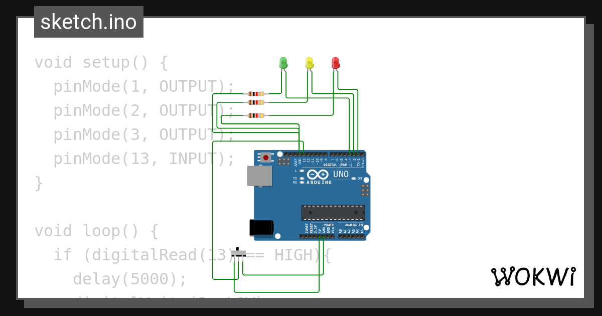 Semàfor Wokwi Esp32 Stm32 Arduino Simulator