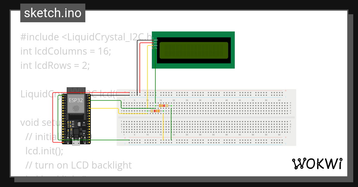 LCD - Wokwi ESP32, STM32, Arduino Simulator