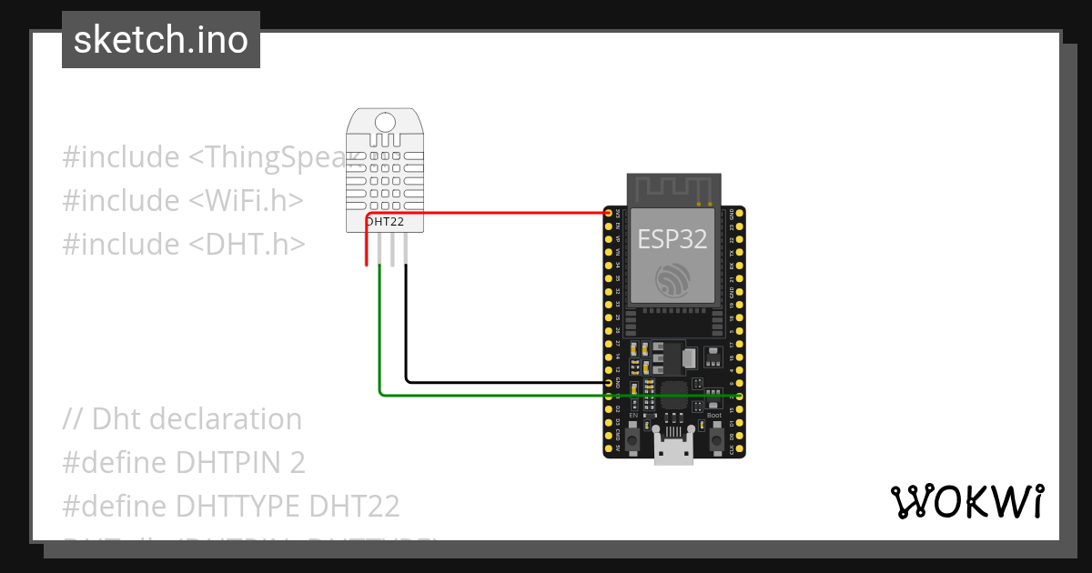 Thingspeak Dht Wokwi Esp32 Stm32 Arduino Simulator 8607