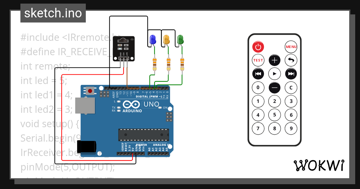 รีโมท ส่งแล้ว Wokwi Esp32 Stm32 Arduino Simulator 1462