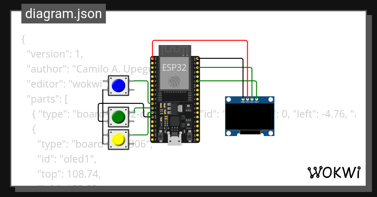 Esp Oled - Wokwi ESP32, STM32, Arduino Simulator