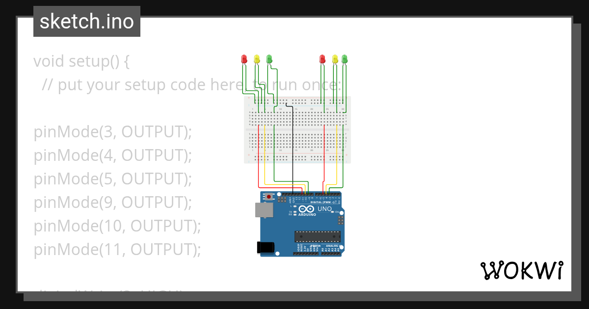 Lampu Lalulintas 2 Jalur Wokwi Esp32 Stm32 Arduino Simulator