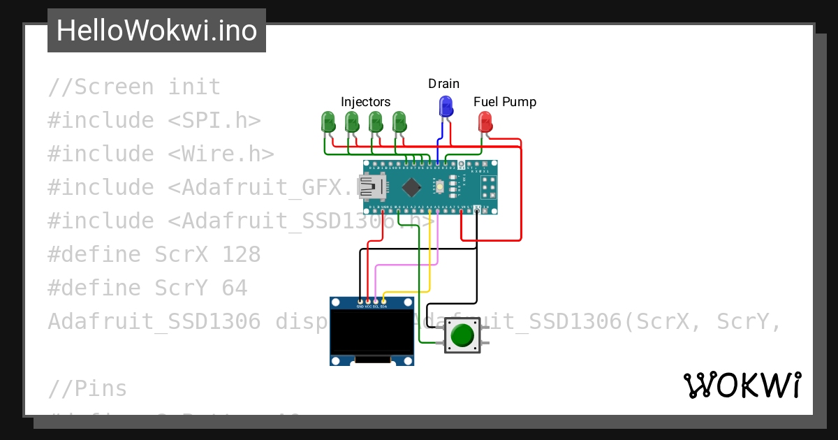 Injector Test One Button Wokwi Esp32 Stm32 Arduino Simulator 1461