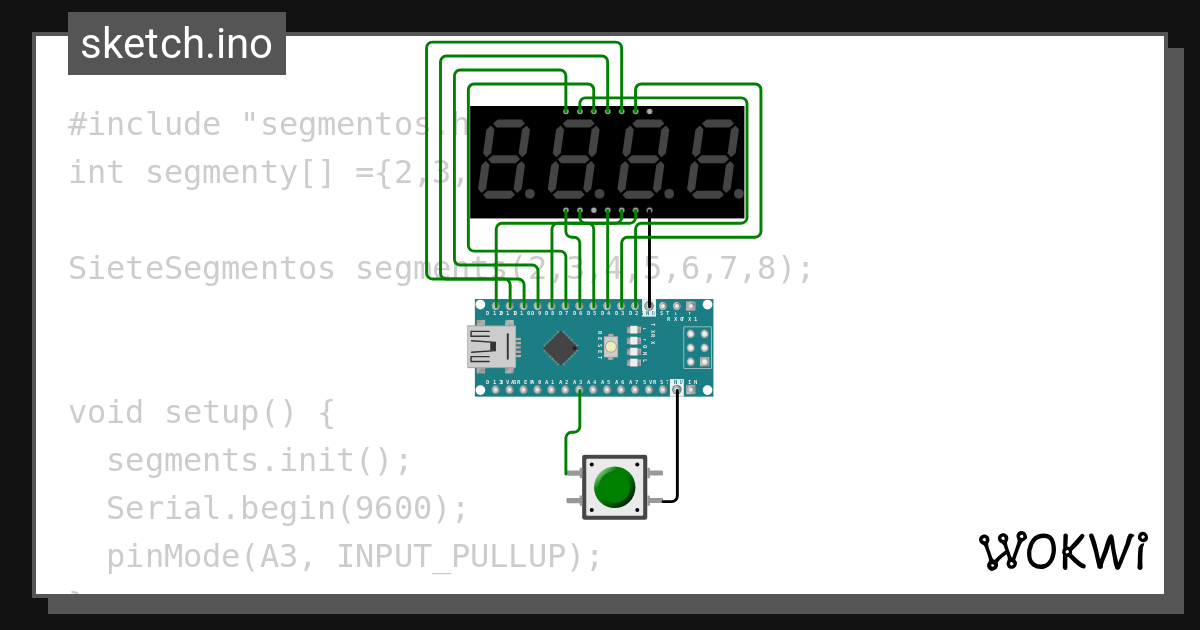 Sedmisegment Stopky Multi Wokwi Esp32 Stm32 Arduino Simulator