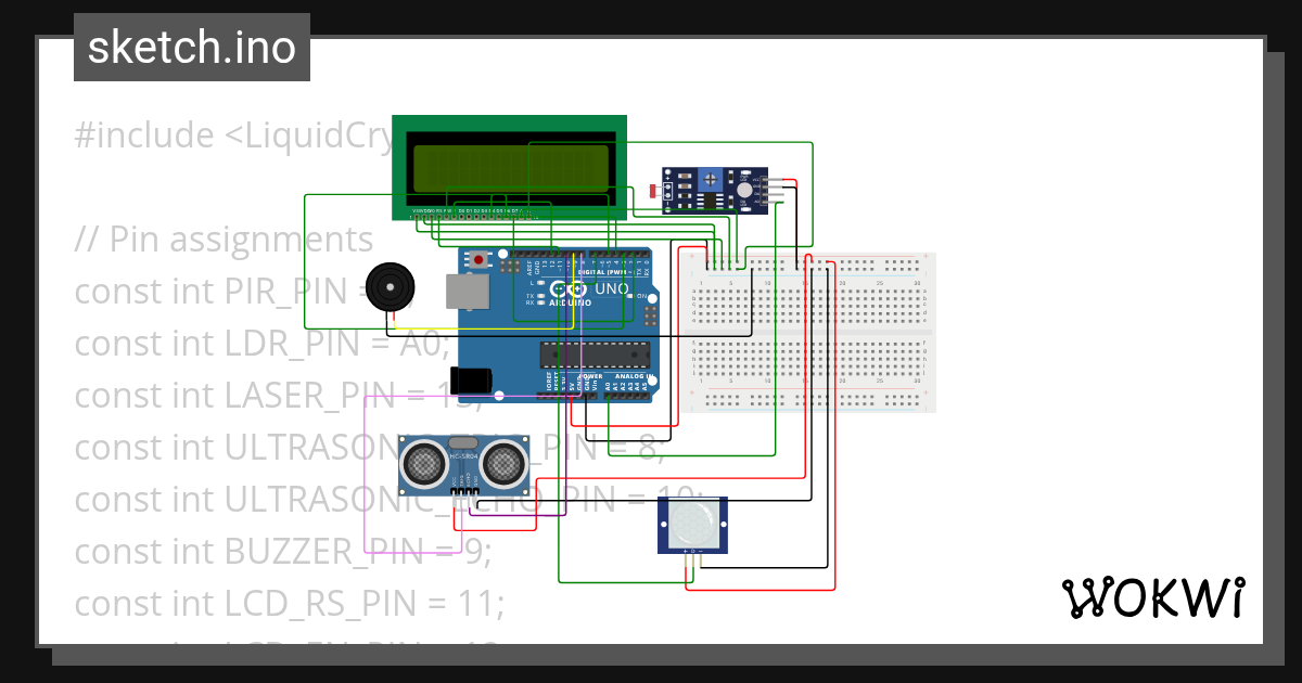Simulation of circuit Copy (2) - Wokwi ESP32, STM32, Arduino Simulator