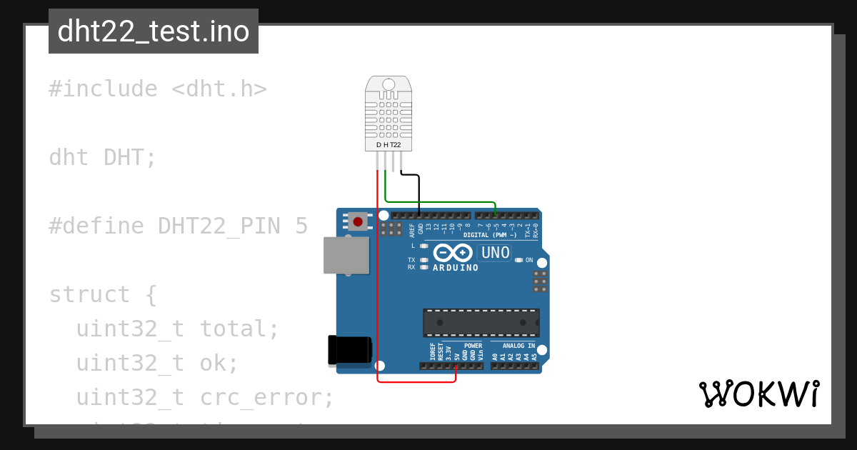 Dh22 Log Humidity And Temperature Wokwi Esp32 Stm32 Arduino Simulator