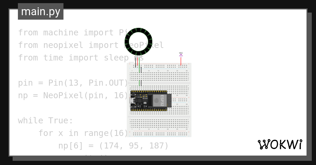 Neopixel16example Copy Wokwi Esp32 Stm32 Arduino Simulator