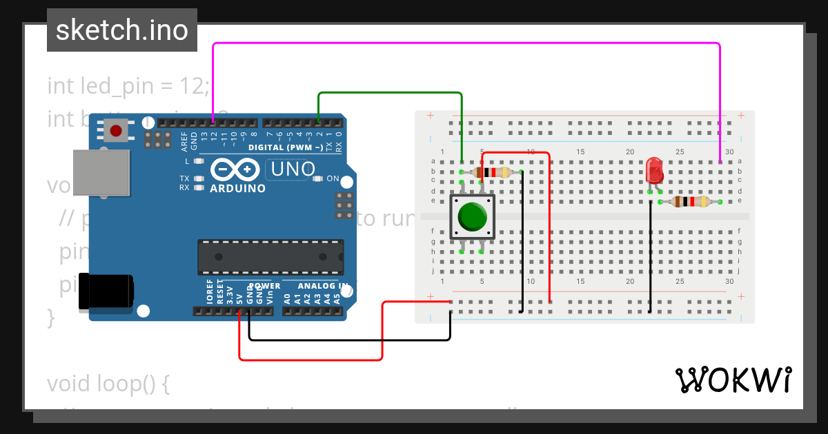 using_button - Wokwi ESP32, STM32, Arduino Simulator