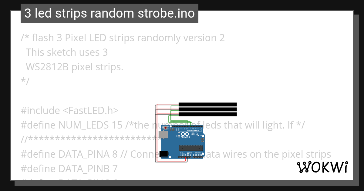 3 led strips random - uri.ino Copy - Wokwi ESP32, STM32, Arduino Simulator