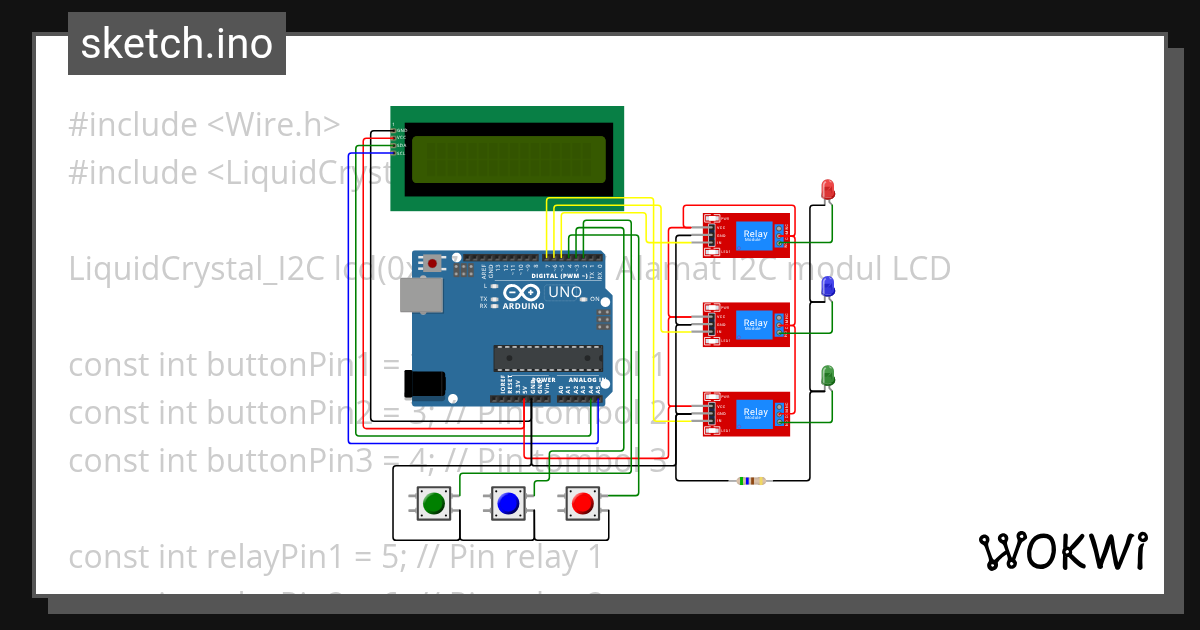 3 tombol 3 relay Copy - Wokwi ESP32, STM32, Arduino Simulator