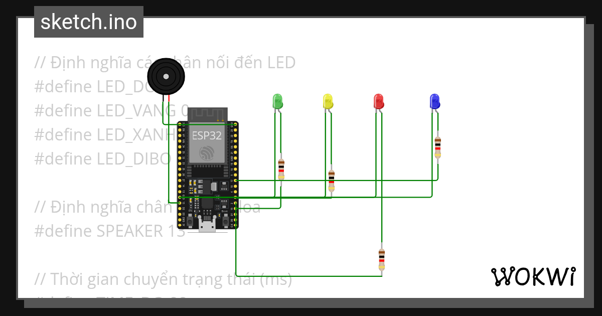 dengiaothong - Wokwi ESP32, STM32, Arduino Simulator